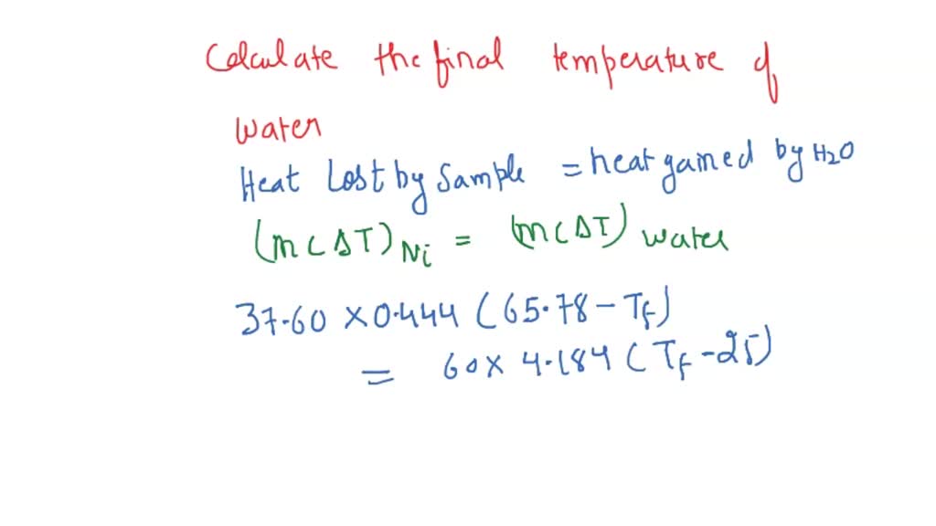 SOLVED: A chemist heats 31.65 g of nickel to 80.12 F€,then places the ...