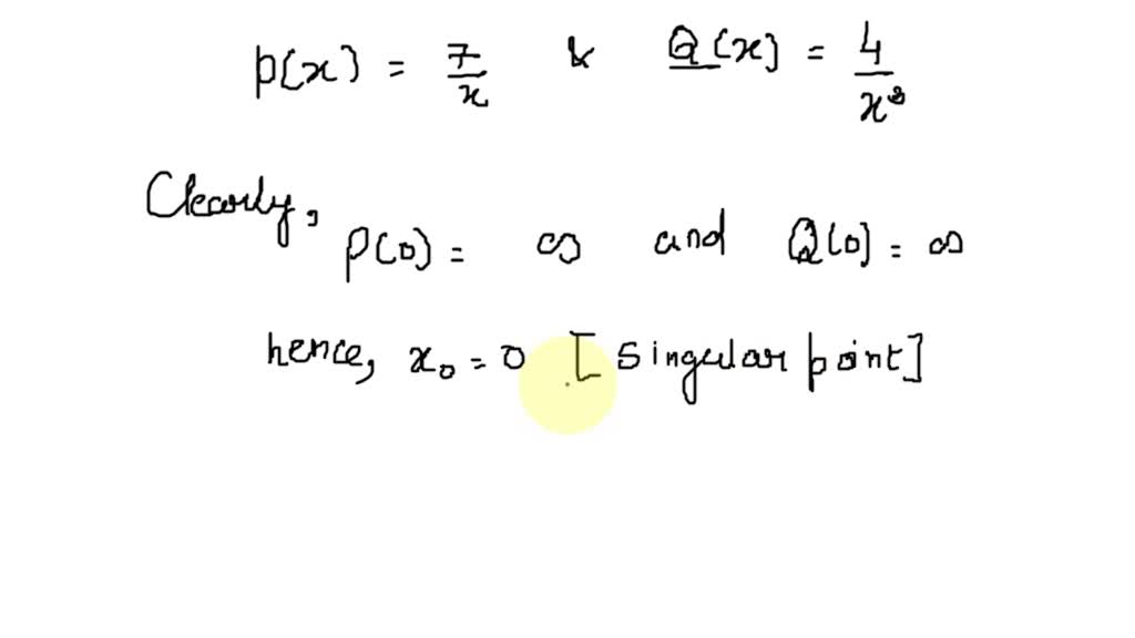 SOLVED: Determine the singular points of the given differential ...