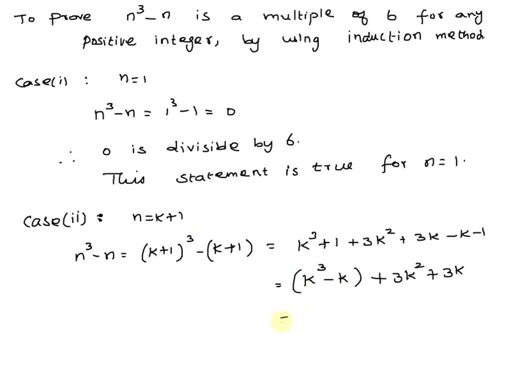 SOLVED 19 Prove By Induction For N 0 a 3 Divides N3 2n 5
