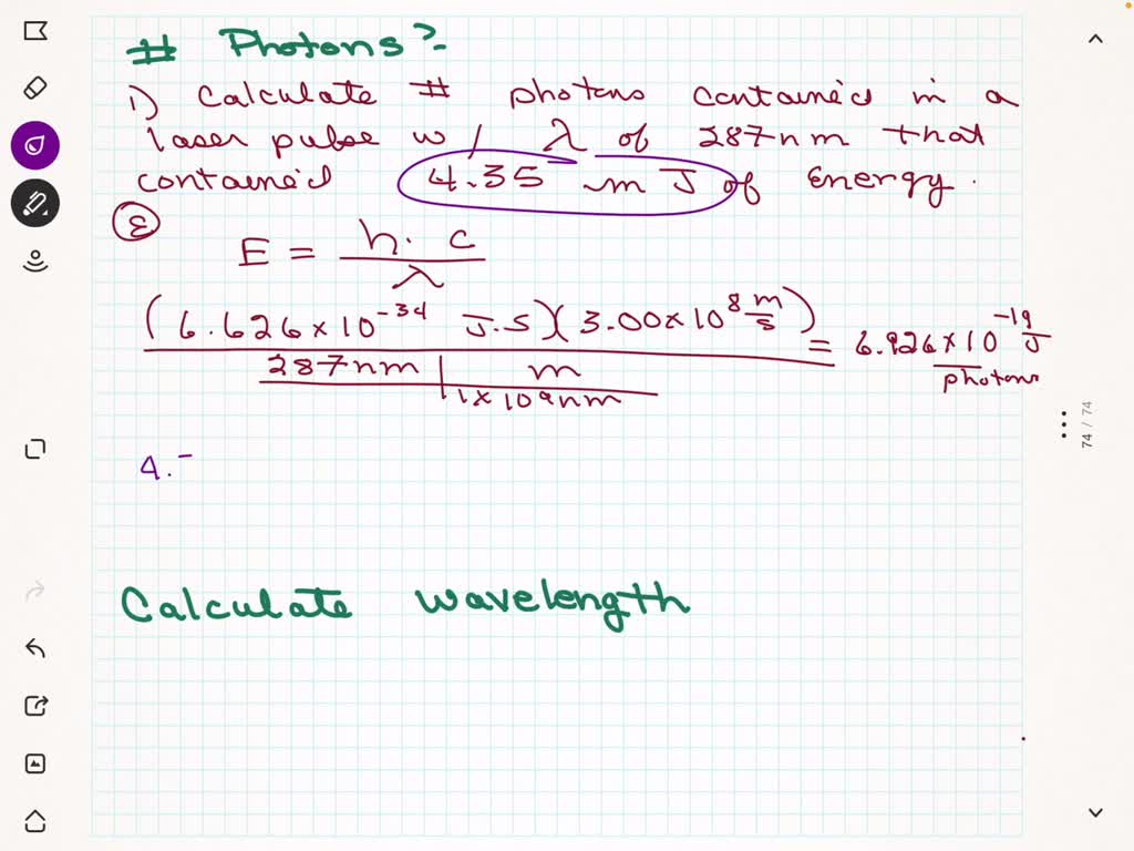 SOLVED: PROBLEMS 41 Calculate how many photons per second are radiated ...