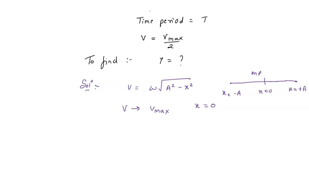 SOLVED: A particle is going from mean position to extreme position then ...