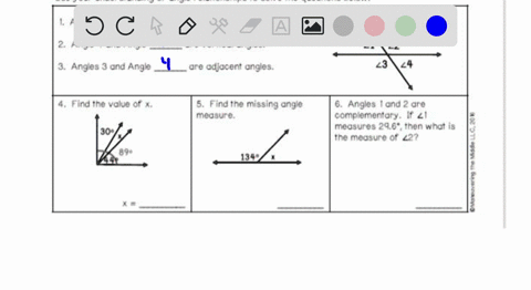Angle Pair Relationships Quiz For each of the following: a)...