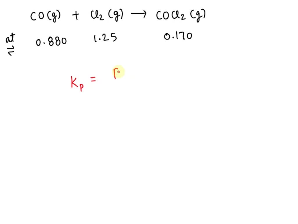 SOLVED: Carbonyl chloride; COCl2, is a colourless gas. It is made by ...