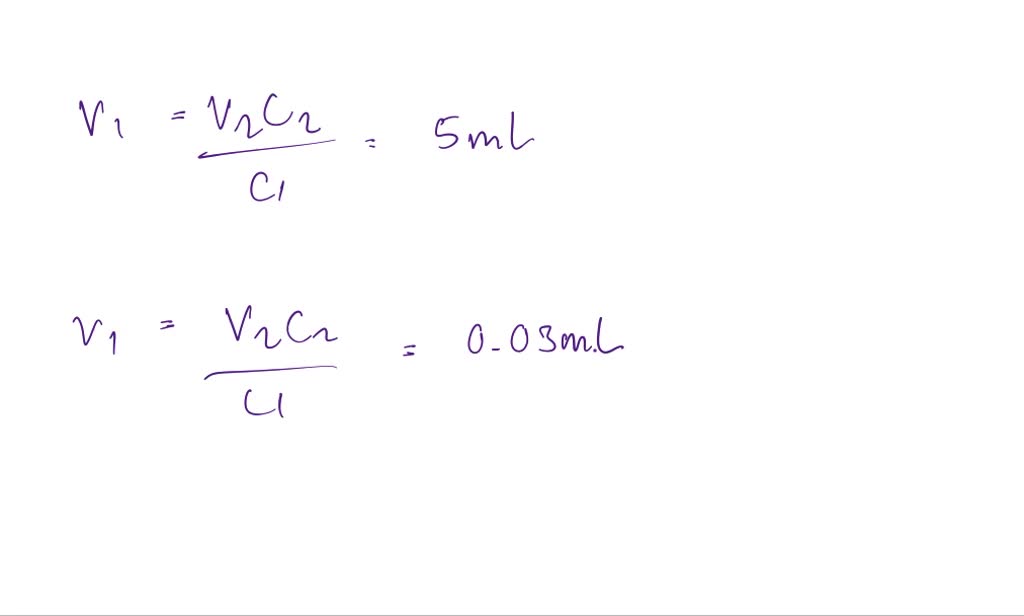 SOLVED: 10. How much of a 1.5 M NaCl stock solution and how much water are needed to prepare 150 ...