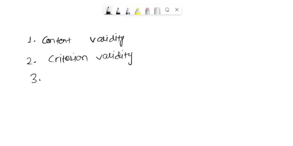 SOLVED: Match each example to the type of validity it illustrates ...