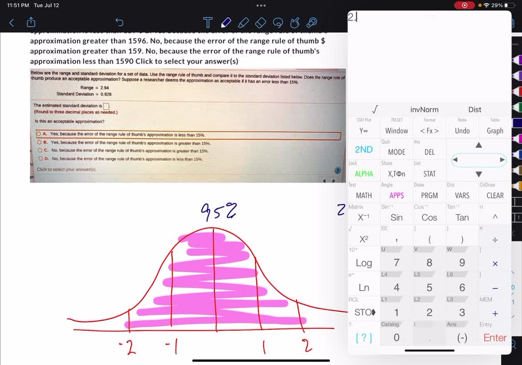 SOLVED: Below are the range and standard deviation for set of data Use ...