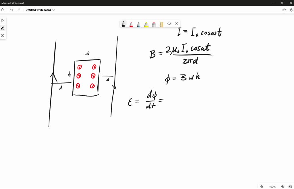 A stationary rectangular conducting loop of width w and height h is situated near a very long ...