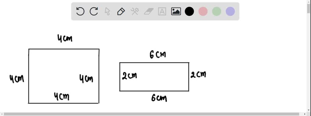 SOLVED: How to draw a grid of area of 12 square centimeters and a perimeter of 16 centimeters?