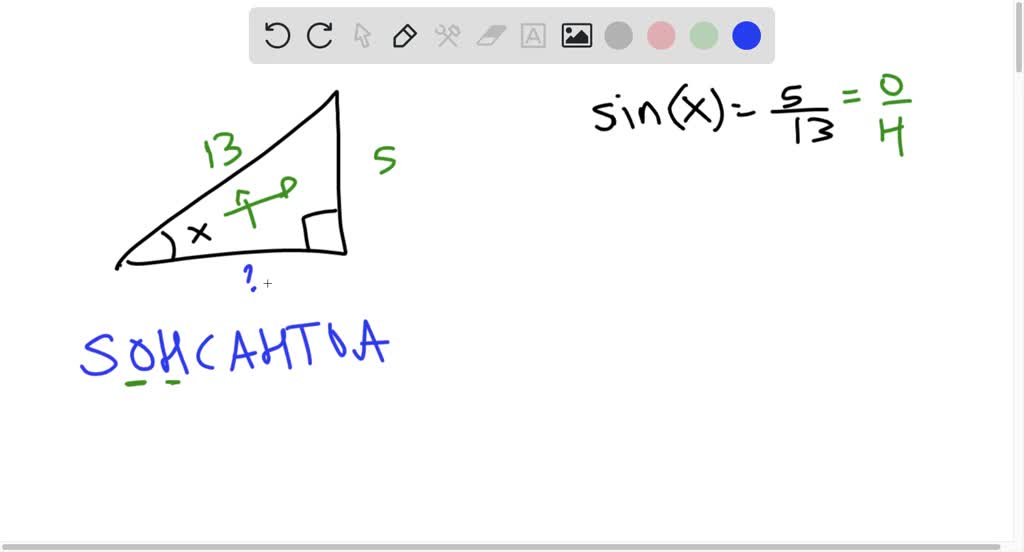 SOLVED: In the figure below: if sin x = what are cos x and tan *? cos ...