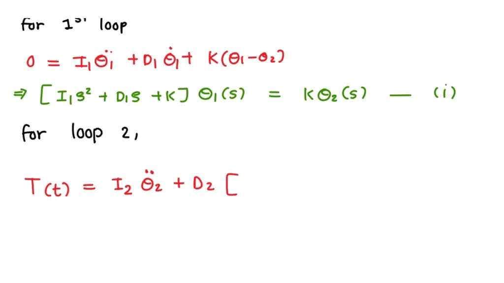 SOLVED: 'Find the transfer function, 02(s) T(s) for the rotational ...