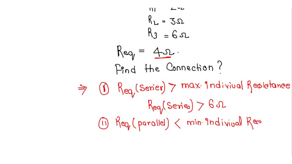 SOLVED: How can three resistors of resistances 2 Ω, 3 Ω and 6Ω be ...