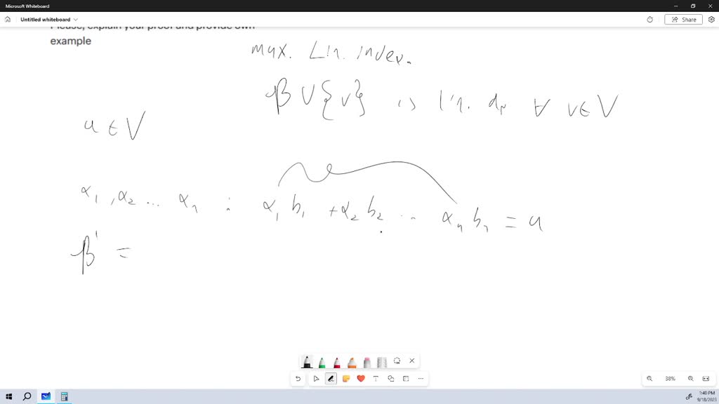 Solved Show Maximal Set Of Linearly Independent Vectors In A Vector Space Let V Be A Vector
