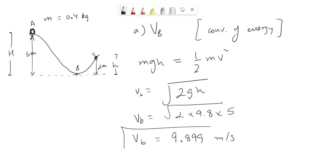SOLVED: A .400 kg bead slides on a curved wire, starting from rest at ...