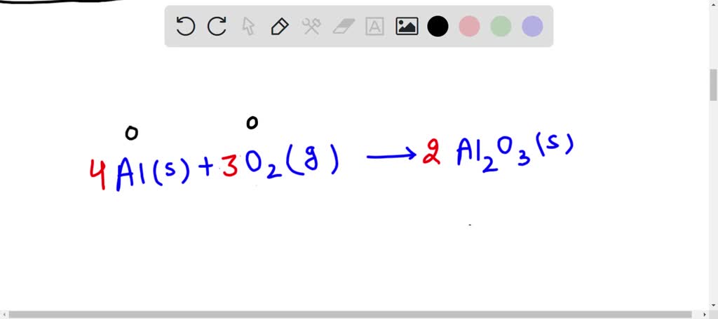 SOLVED: Aluminum metal reacts with oxygen gas in a the metal preventing ...