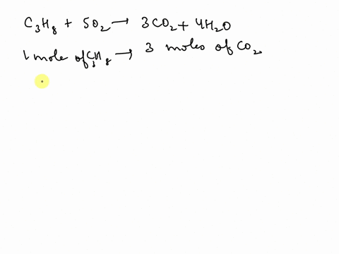 The combustion of propane produces heat according to the...