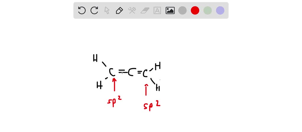 SOLVED: The allene molecule H,C-C-CH2 is linear about the three atoms ...