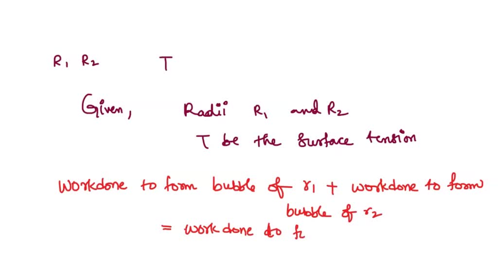 SOLVED: If two soap bubbles of radius R1 and R2 collapse under ...