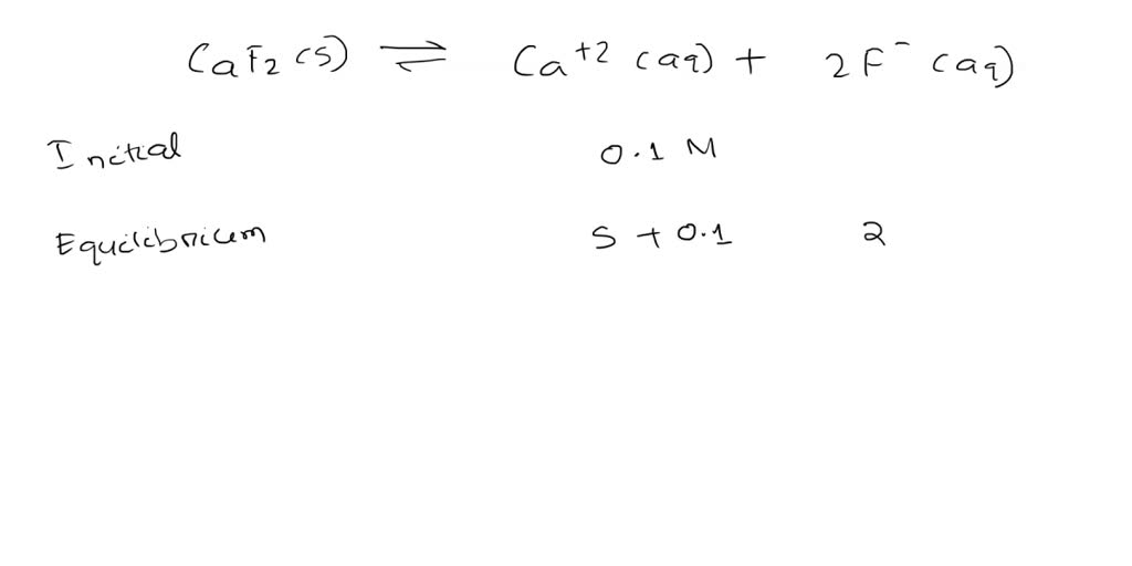 The solubility product of CaF2 at 25 ºC is 1.7 x 10-6 mole3 litre-3 ...