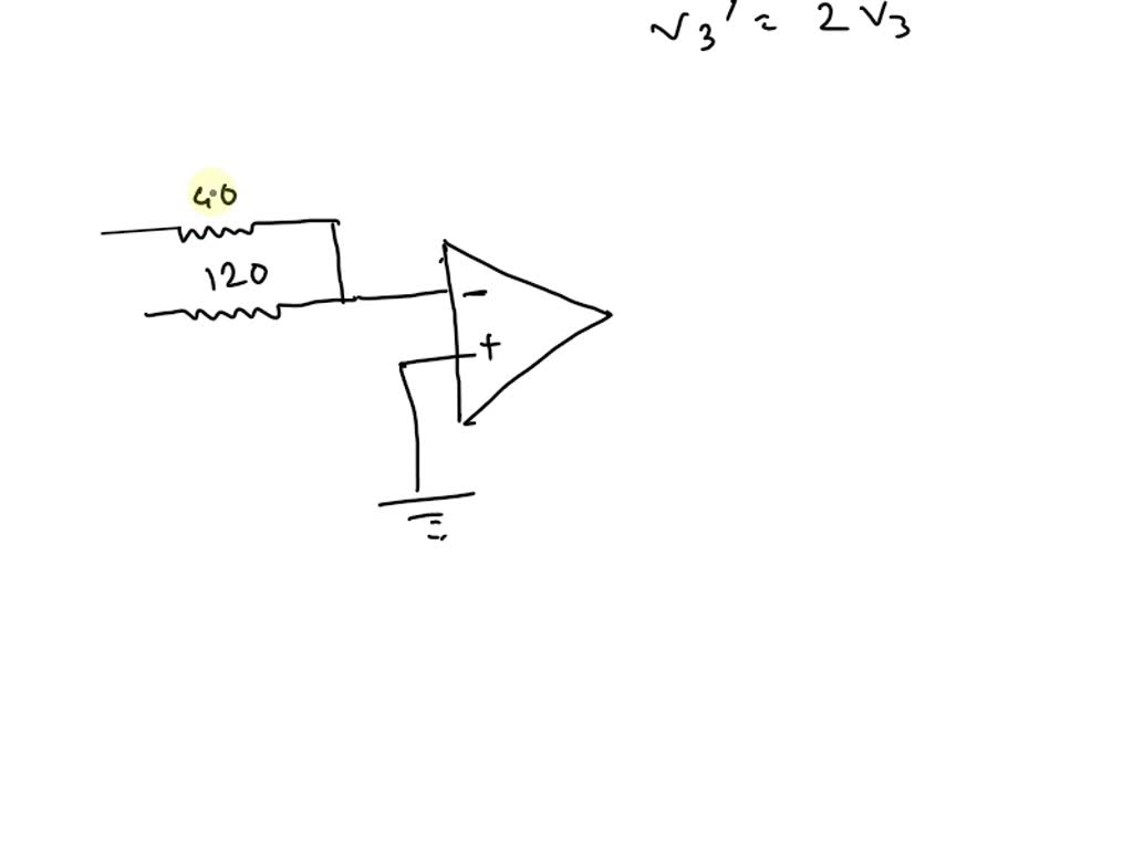 SOLVED: Design cascaded summer circuit such that: Vo = 2V + V2 + 4V3 Design a two Op-Amp circuit ...