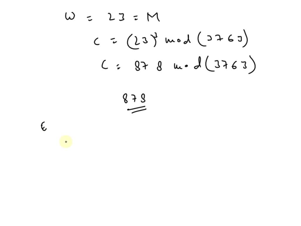 SOLVED: Encrypt the word WEST using p=53 and q=71. Choose e=3. (Map A ... SOLVED: Encrypt the word WEST using p=53 and q=71. Choose e=3. (Map A ...