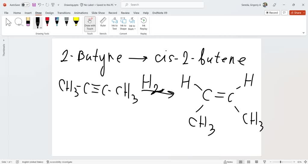 SOLVED: Outline the synthesis of cis-2-butene from 2-butyne. Also ...