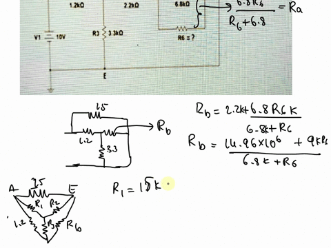 (a) R1 = R2 = R3 = R4 = R5 = 240 Ω and V1 = 4.5V, V2 = 10 V.