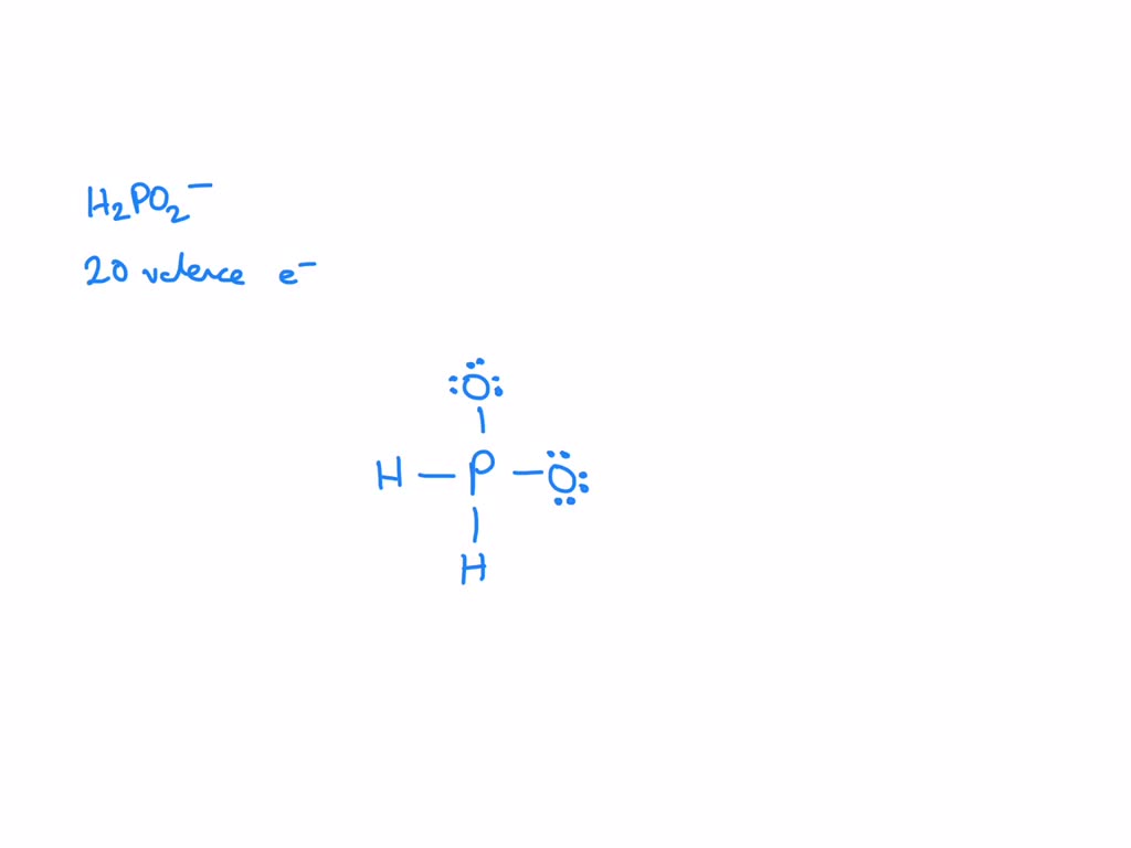 SOLVED: What is the formal charge on either oxygen in H2PO2- if the ...