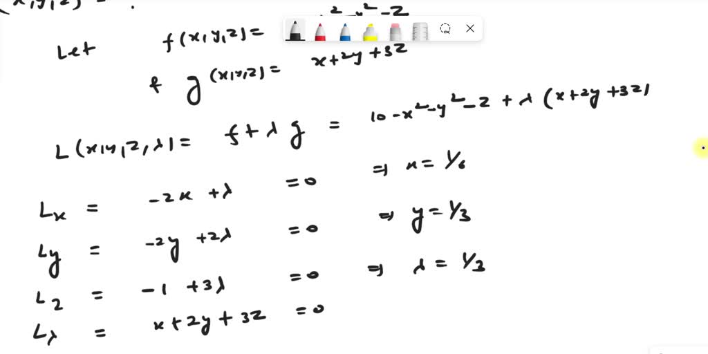 SOLVED: Question 10 (2 marks) Among all the points on the graph of z ...