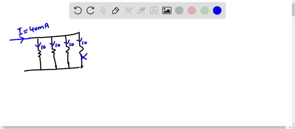 Solved In A Four Branch Parallel Circuit There Are 10 Ma Of Current In Each Branch If One Of