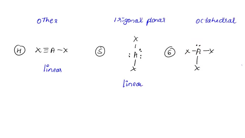 SOLVED: Classify each Lewis structure given below by molecular shape: X ... SOLVED: Classify each Lewis structure given below by molecular shape: X ...