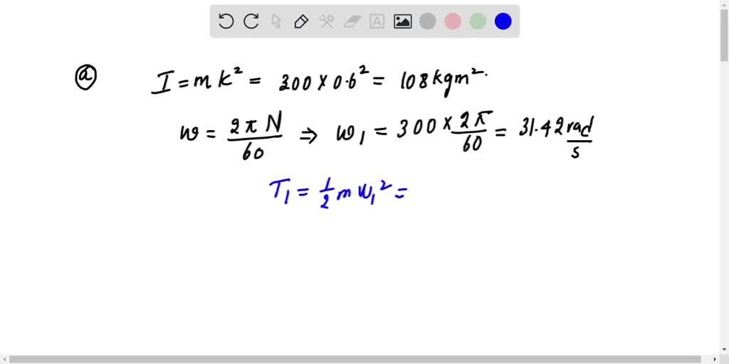 SOLVED: The flywheel of a punching machine has a mass of 300 kg and a ...