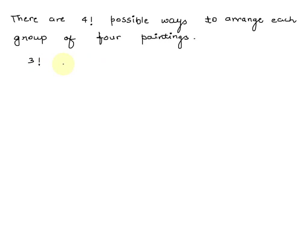 60. Displaying Paintings: An art gallery has four rows of three artists ...