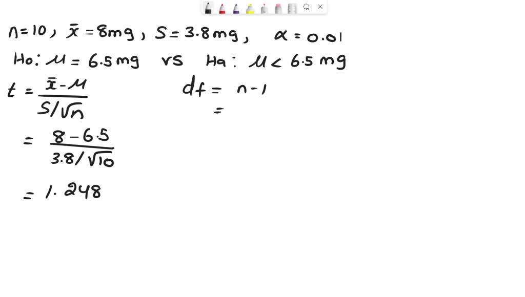 SOLVED: A random sample of 10 corn snacks of a particular brand has a ...