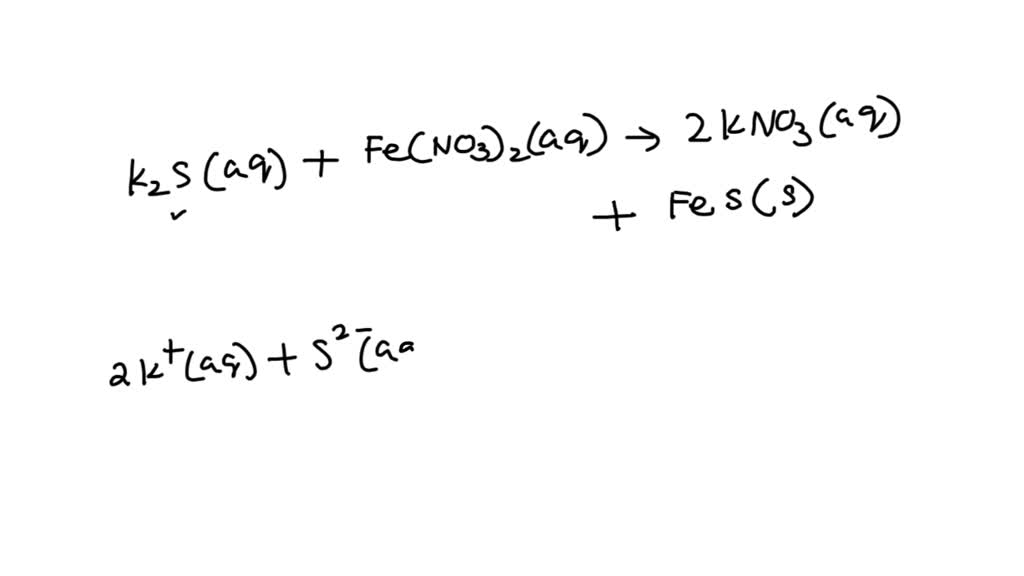 SOLVED: Give the net ionic equation for the reaction (if any) that occurs when aqueous solutions ...