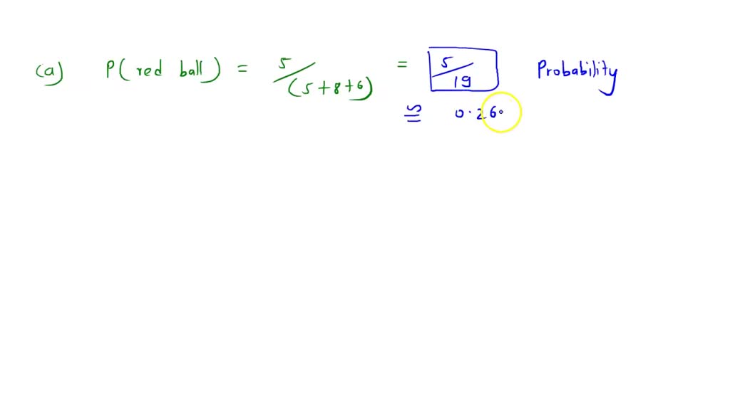 SOLVED: A ball is drawn randomly from a jar that contains 5 red balls ...