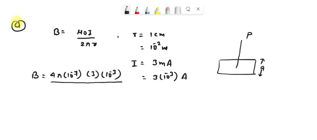 SOLVED: Fig. 1 shows a long copper strip of width a = lcm and ...