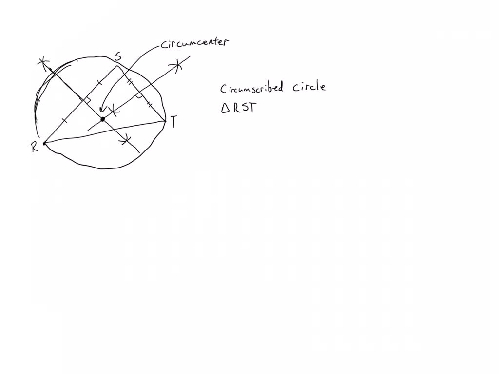 Solved Martha Is Constructing The Circumscribed Circle Of Rst She Has Already Used Her Compass