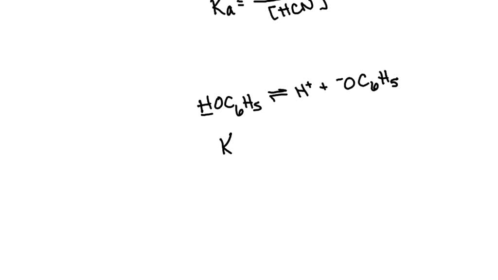 Solved Write The Dissociation Reaction And The Corresponding Ka
