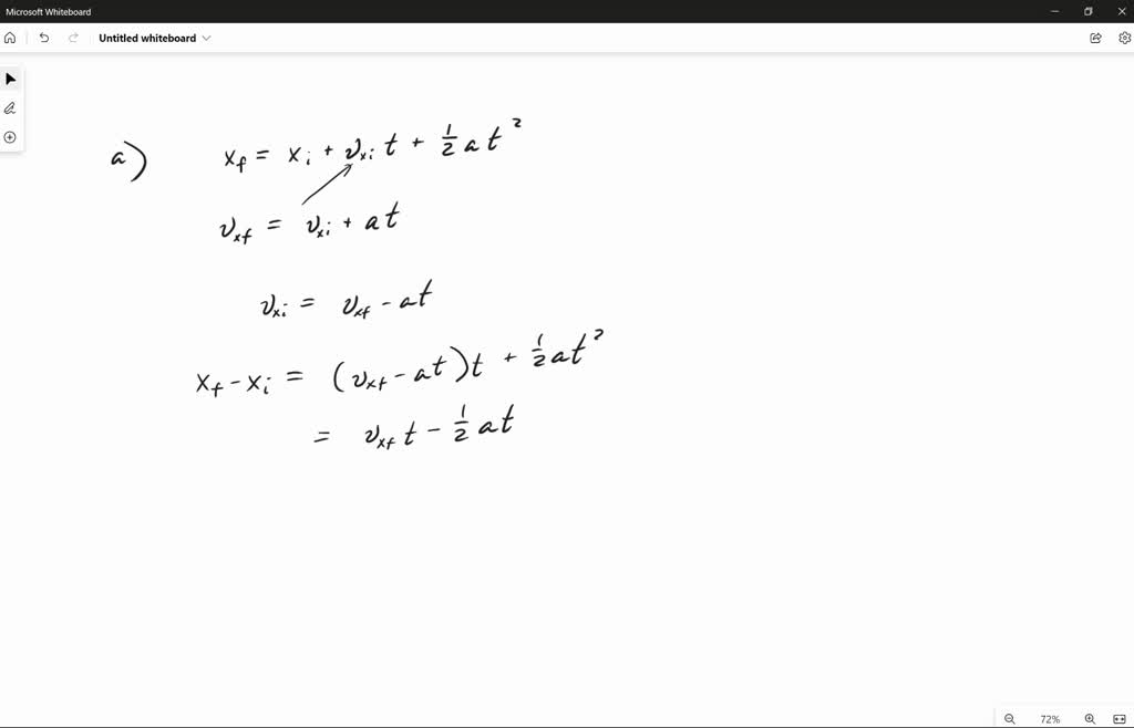 In the particle under constant acceleration model, we identify the variables and parameters of ...