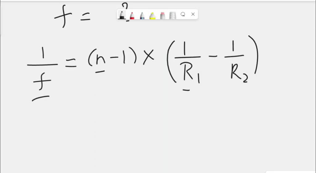 SOLVED: A double concave lens with the refractive index 1.5 is kept in ...