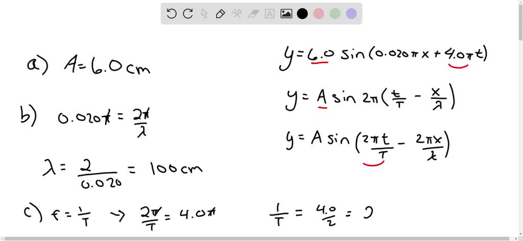 SOLVED: The equation of a transverse wave traveling along a very long ...