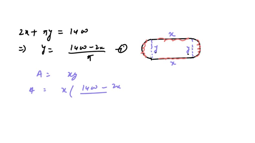 SOLVED: A track and field playing area is in the shape of a rectangle ...