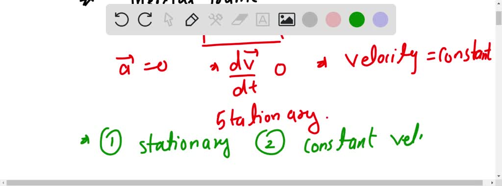 SOLVED: Show that if a frame is inertial frame, then a frame moving with constant velocity is ...