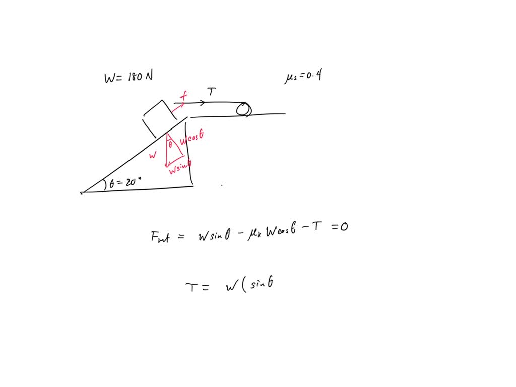 SOLVED: Figure Q2 shows a crate of 180 N force stationary. The coefficient of static friction ...