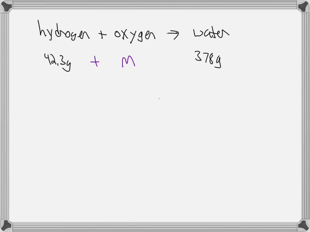 SOLVED: In the combustion of hydrogen gas, hydrogen reacts with oxygen ...