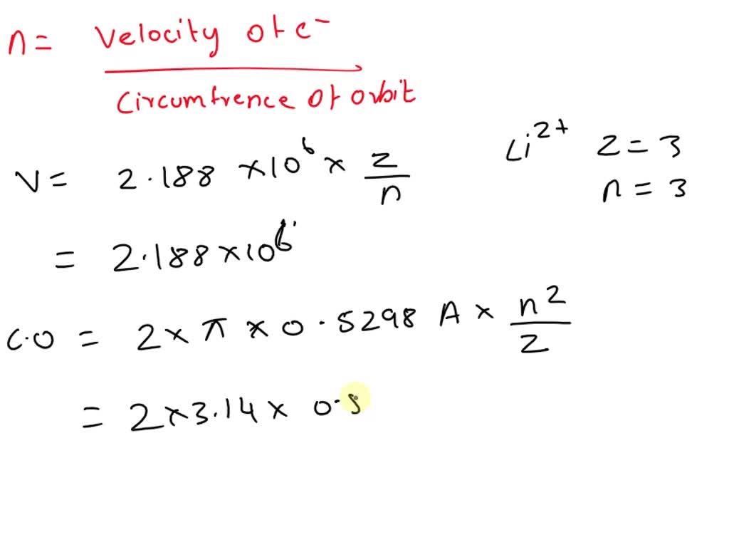 Solved Number Of Revolution Per Second Made By An Electron In The