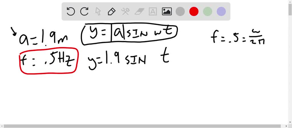 SOLVED: Find a function that models the simple harmonic motion having the given properties ...