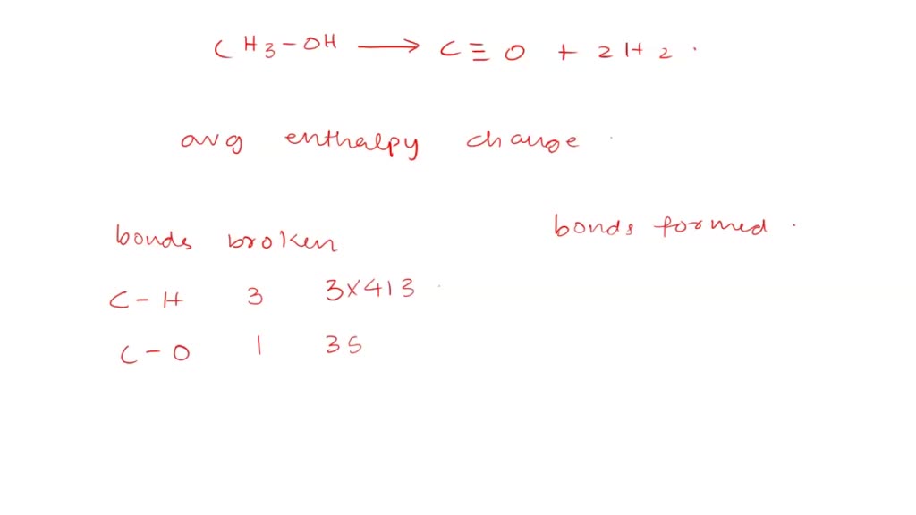 SOLVED: Methanol (CH3OH) could decompose into CO and hydrogen. What is ...