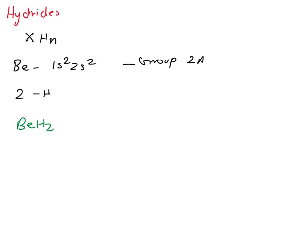 SOLVED: Review of Topica Many elements combine with hydrogen (valence 1 ...