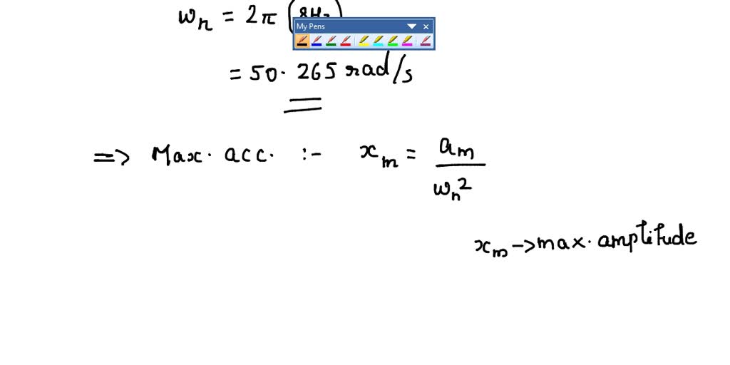 SOLVED: Determine the amplitude and maximum velocity of a particle which moves in simple ...